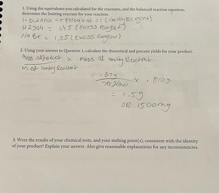 Solved 1. Balance the following reaction equation. 2. | Chegg.com