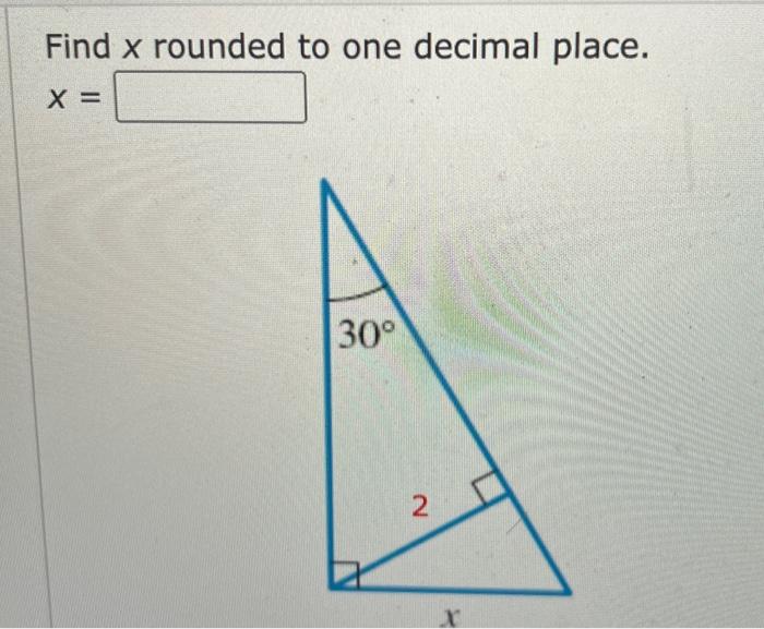 Solved Find x rounded to one decimal place. | Chegg.com