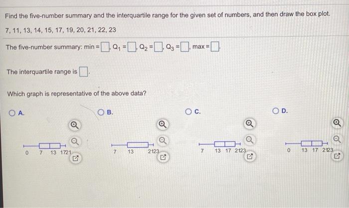Solved Find the five-number summary and the interquartile | Chegg.com