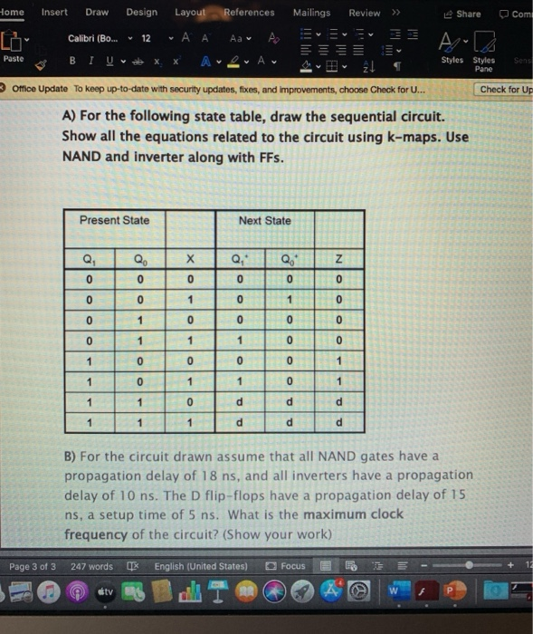 Solved fome Insert Draw Design Layout References Mailings | Chegg.com Solved fome Insert Draw Design Layout References Mailings | Chegg.com