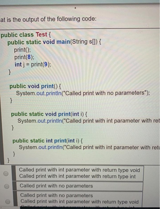 Solved at is the output of the following code: public class | Chegg.com