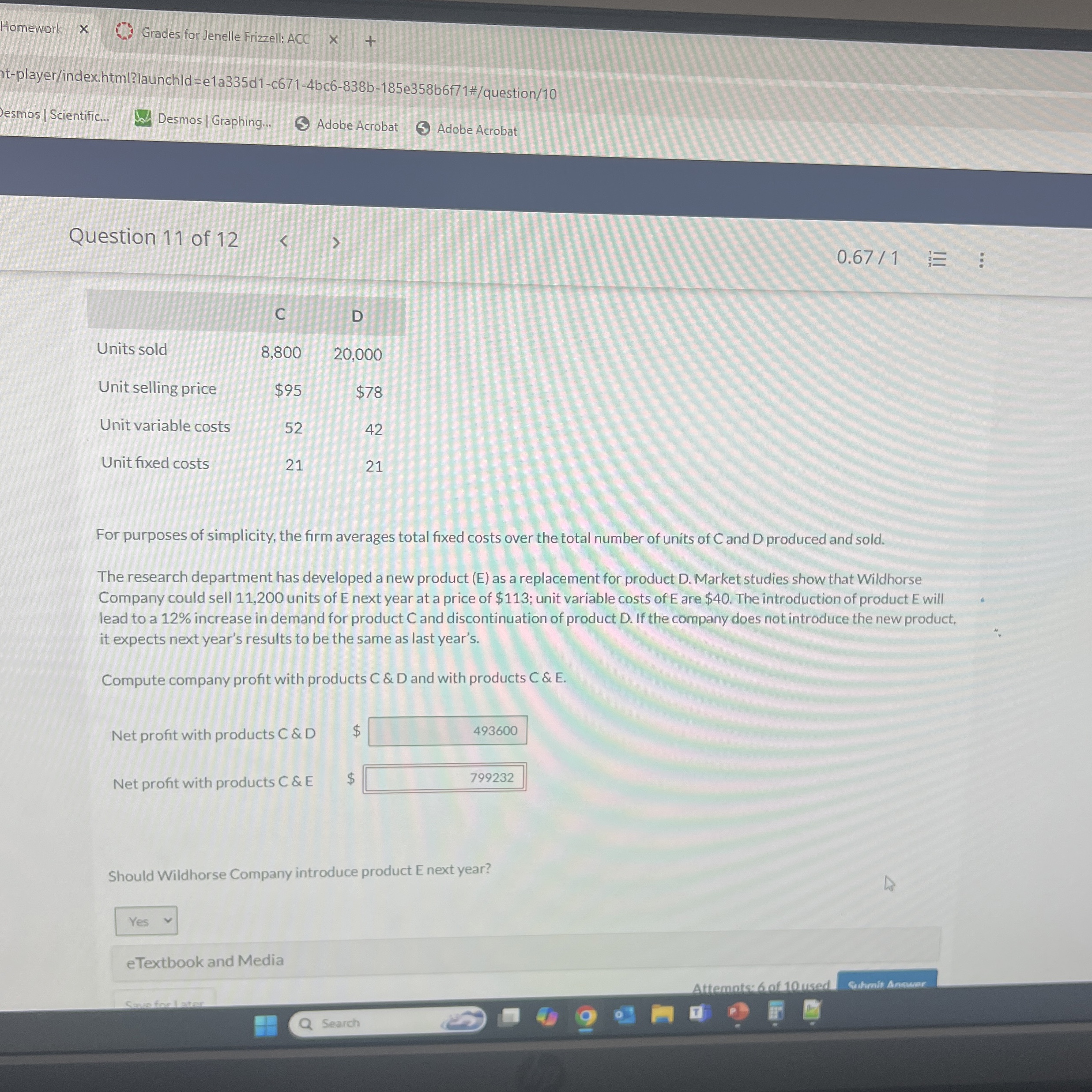 Solved HomeworkGrades for Jenelle Frizzell: | Chegg.com