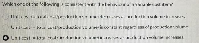 Solved Which one of the following is consistent with the | Chegg.com