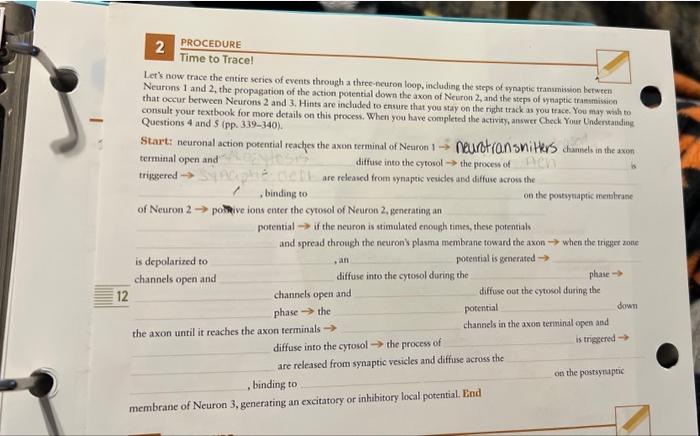 Let's now trace the entire series of events through a | Chegg.com