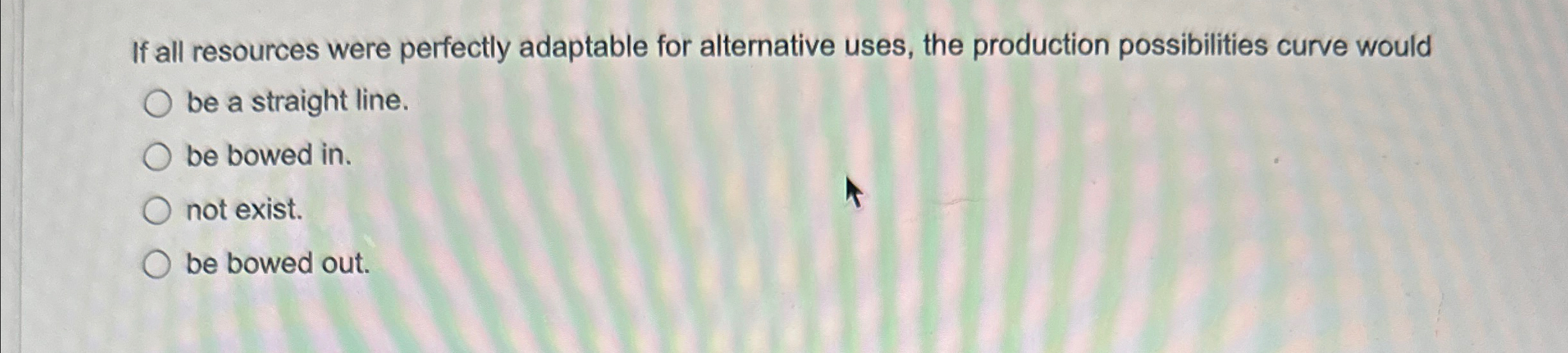 Solved If all resources were perfectly adaptable for | Chegg.com