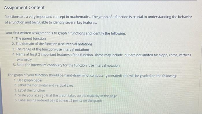 Solved Functions are a very important concept in | Chegg.com