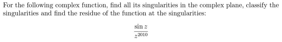 Solved For the following complex function, find all its | Chegg.com