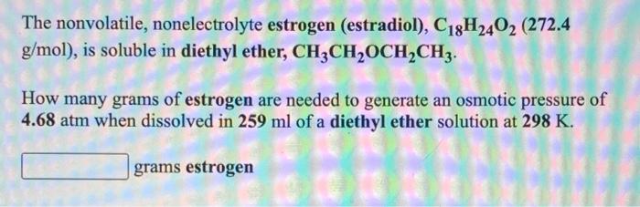 Solved The nonvolatile, nonelectrolyte aspirin, C,H804 | Chegg.com