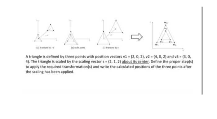 Solved A triangle is defined by three points with position | Chegg.com