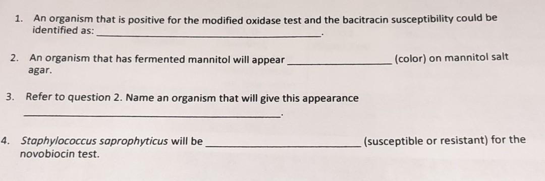 Solved 1. For the Microdase test, complete the equation | Chegg.com