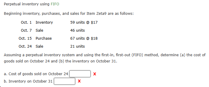 Solved Perpetual inventory using FIFO Beginning inventory, | Chegg.com