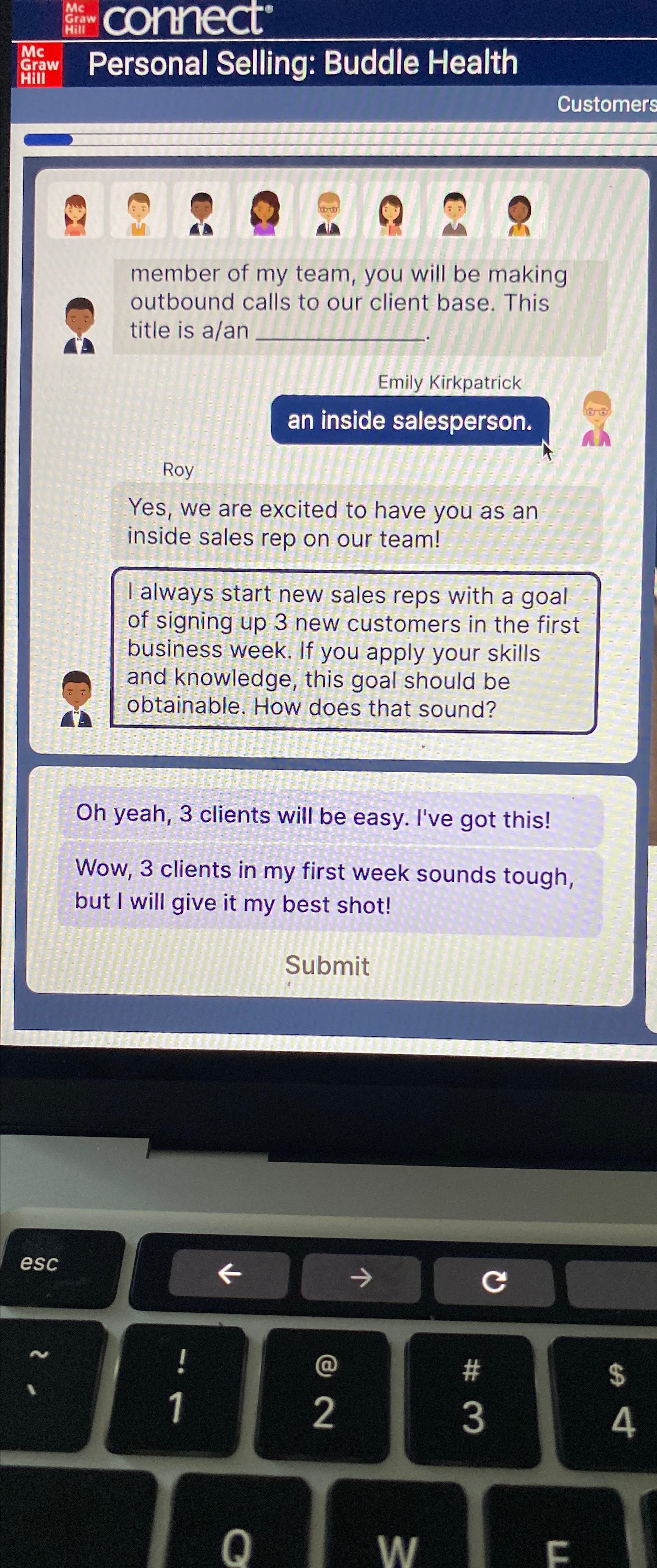 Solved connectMficivi Personal Selling: Buddle | Chegg.com