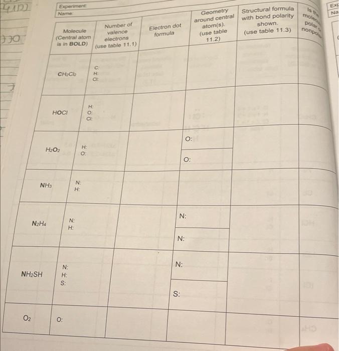 Solved Information for using the Molecular Modol Kits: i. | Chegg.com