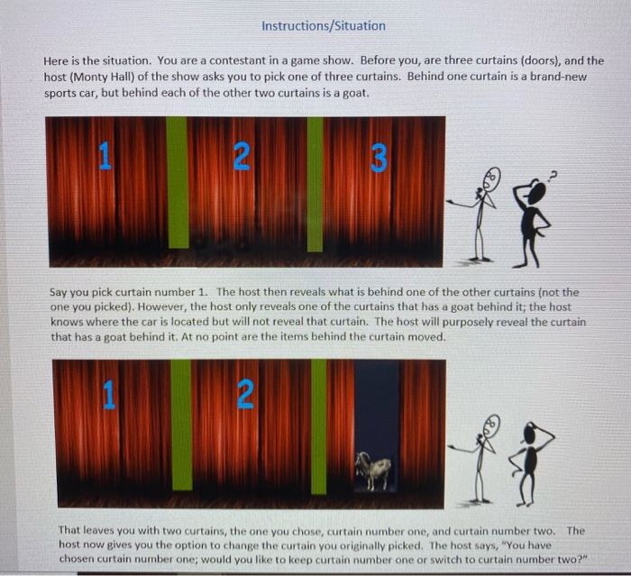 Instructions/Situation Here is the situation. You are | Chegg.com