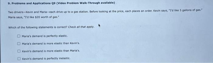 Solved 9. Problems and Applications Q9 (Video Problem | Chegg.com