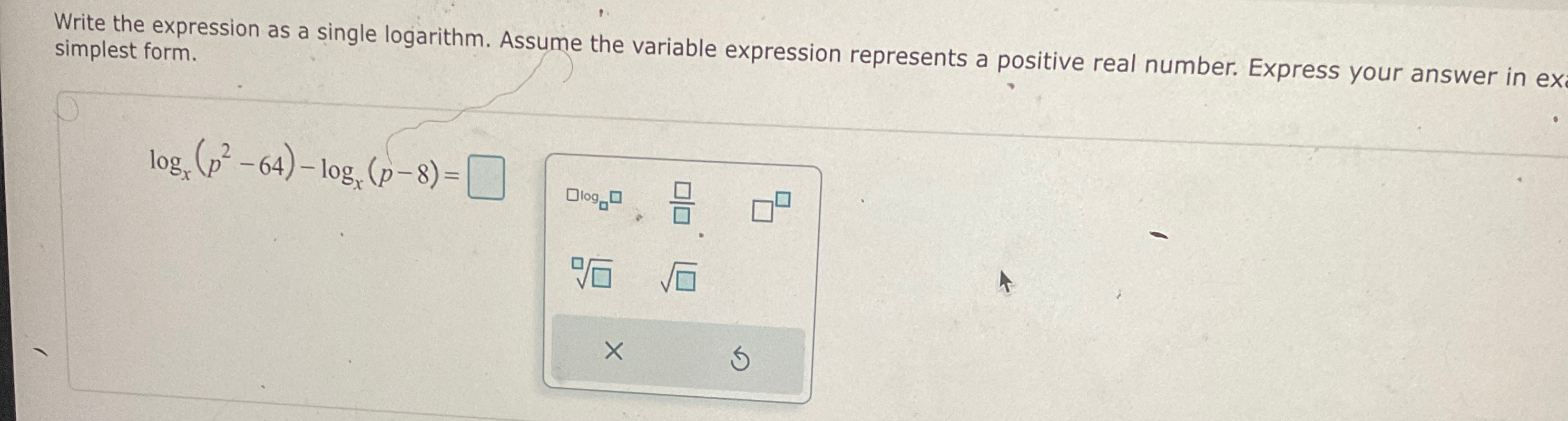 Solved Write the expression as a single logarithm. Assume | Chegg.com