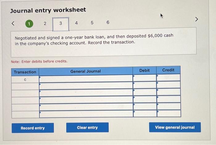 Solved Journal entry worksheet Negotiated and signed a | Chegg.com