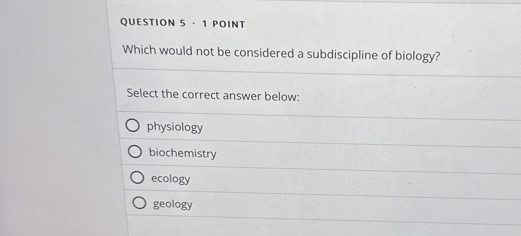 Solved QUESTION 5 - 1 POINTWhich would not be considered a | Chegg.com Solved QUESTION 5 - 1 POINTWhich would not be considered a | Chegg.com