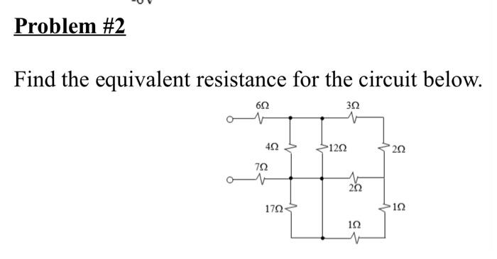 Solved Find the equivalent resistance for the circuit below. | Chegg.com