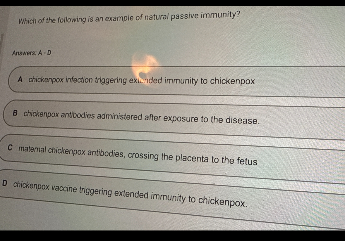 Solved Which of the following is an example of natural | Chegg.com