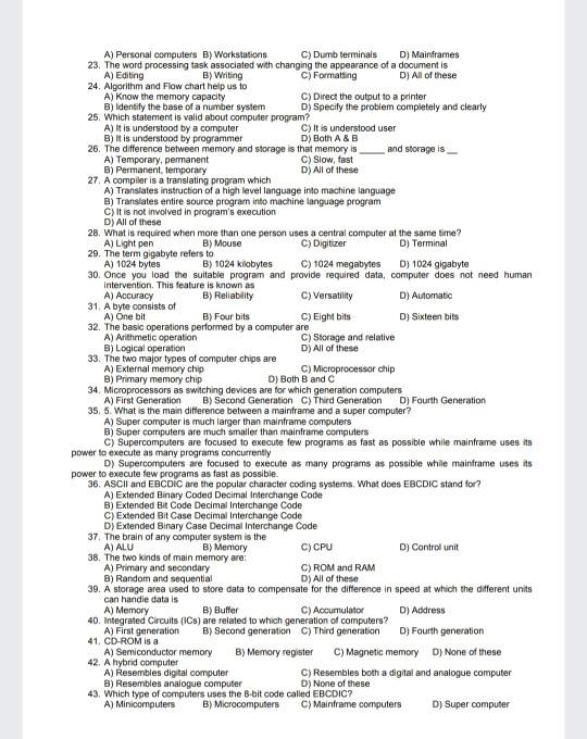 Solved COMPUTER FUNDAMENTALS and PROGRAMMING SCORE: Part 1: | Chegg.com