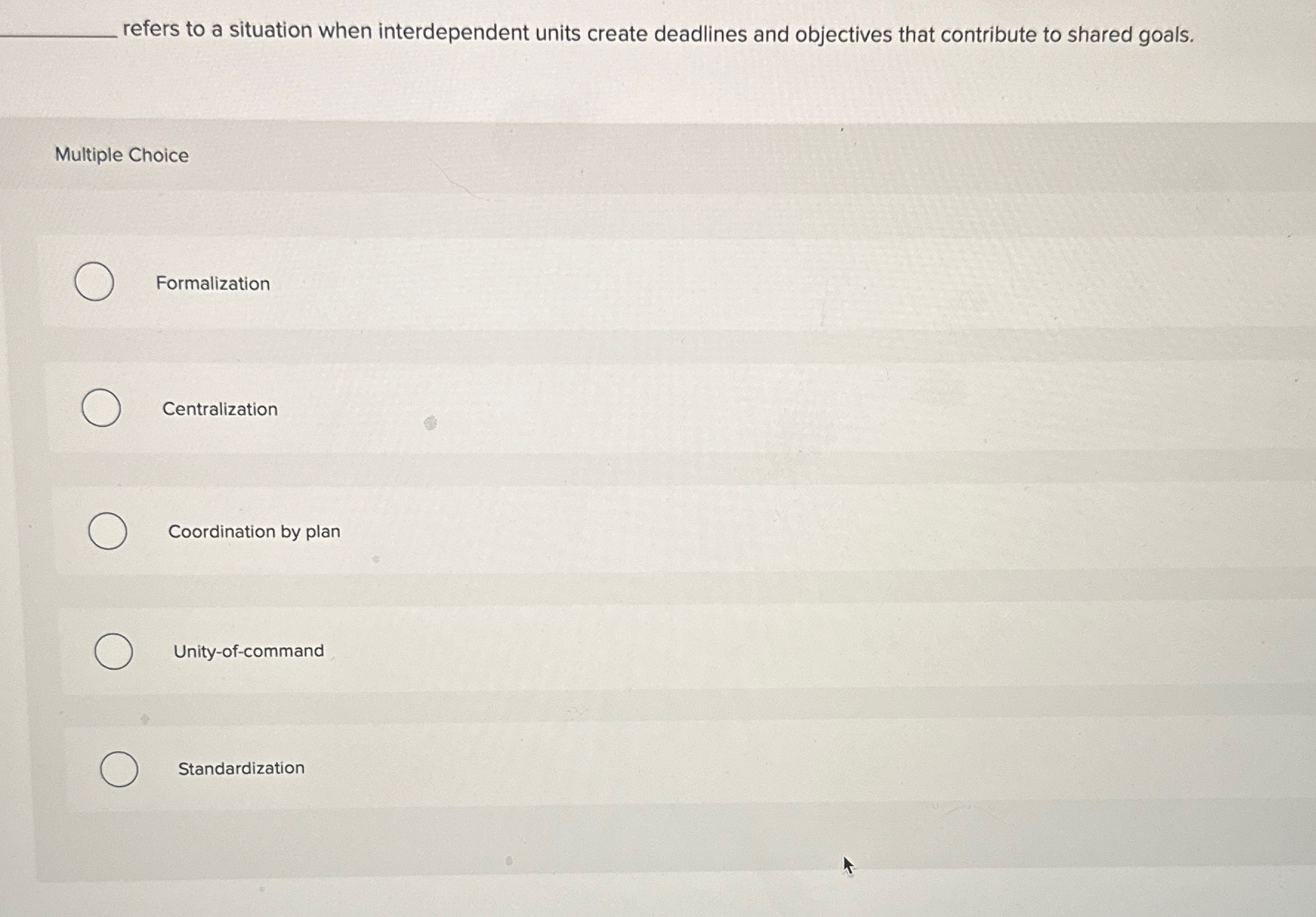 Solved refers to a situation when interdependent units | Chegg.com