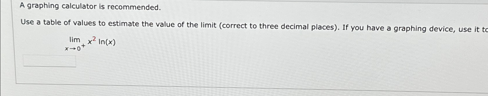 Solved A graphing calculator is recommended.Use a table of | Chegg.com