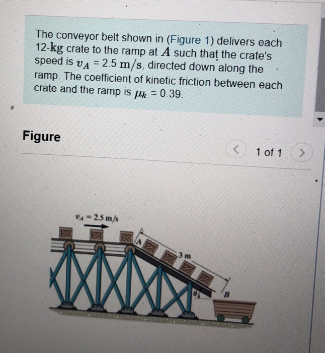 Solved The conveyor belt shown in (Figure 1) delivers each | Chegg.com