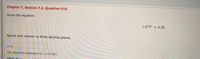 Solved Chapter 7, Section 7.2, Question 015 Solve the | Chegg.com