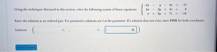 Solved Using the techniques discussed in this section, solve | Chegg.com