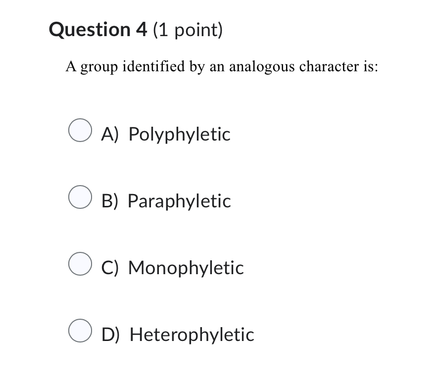 Solved Question 4 (1 ﻿point)A group identified by an | Chegg.com