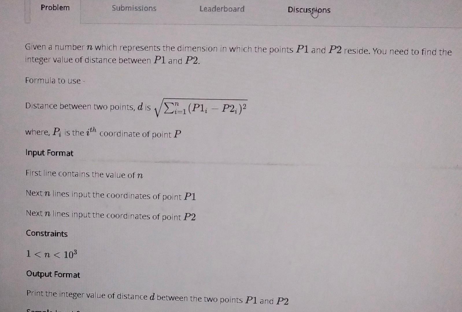 Solved Problem Submissions Leaderboard Discussions Given a | Chegg.com