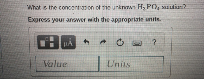 Solved A 5.50 mL sample of an H3 P04 solution of unknown | Chegg.com