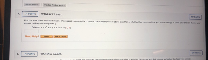 Solved Submit Answer Practice Another Version -/1 POINTS | Chegg.com