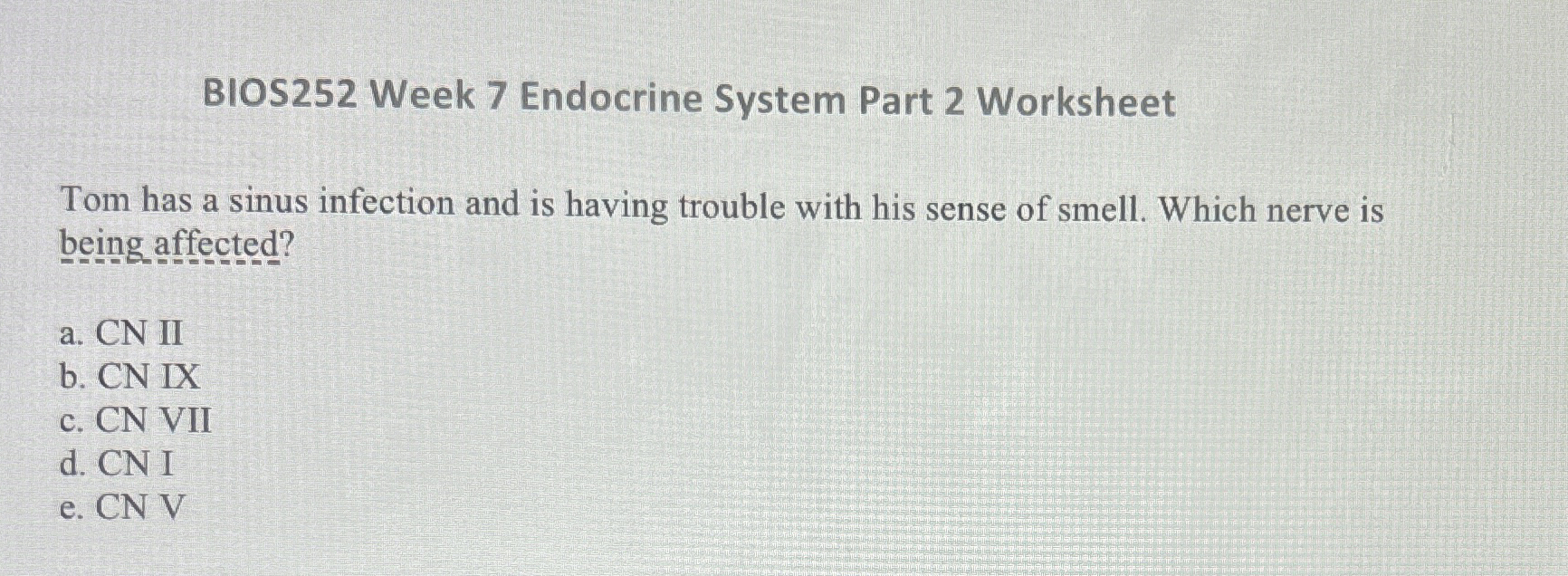 Solved BIOS252 Week 7 Endocrine System Part 2 | Chegg.com Solved BIOS252 Week 7 Endocrine System Part 2 | Chegg.com