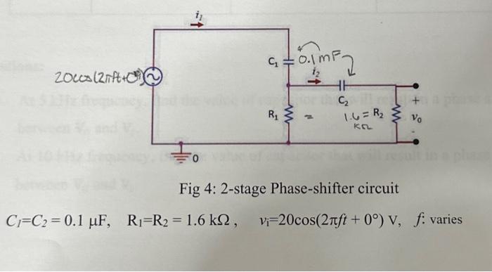 Solved Prep 10.1: - Transform the circuit of Fig 4 to phasor | Chegg.com