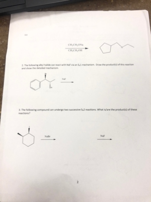 Solved 1. Predict the missing reactants/products and propose | Chegg.com