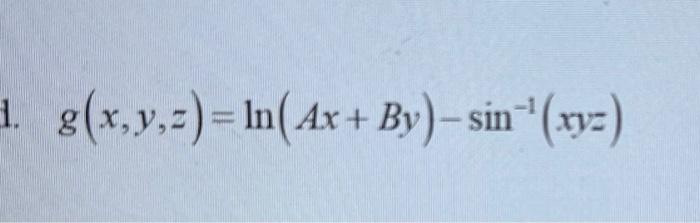 Solved Calculate all first order partials for the functions | Chegg.com