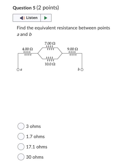 Solved Find the equivalent resistance between points a and b | Chegg.com