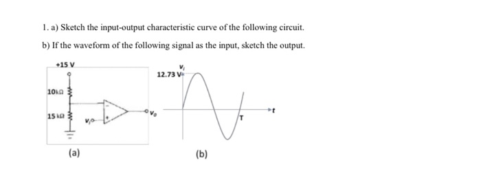 Solved 1 A Sketch The Input Output Characteristic Curve Of 9597