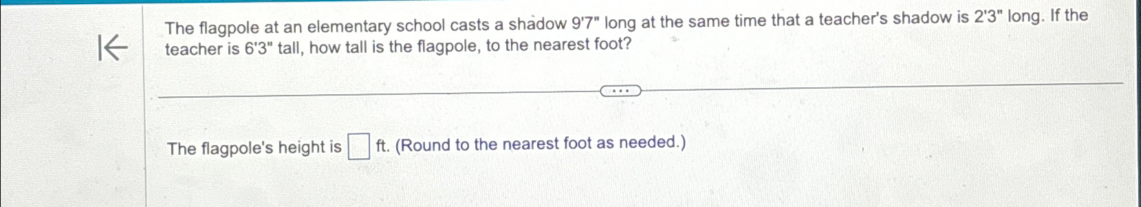 Solved The flagpole at an elementary school casts a shadow | Chegg.com