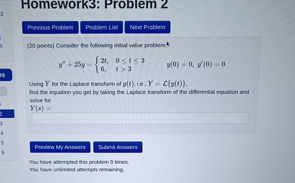 Homework3: Problem 23(20 ﻿points) ﻿Consider the | Chegg.com