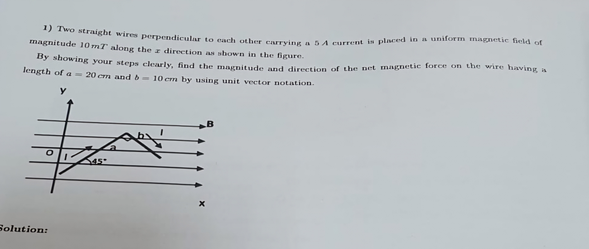 Solved Two straight wires perpendicular to each other | Chegg.com