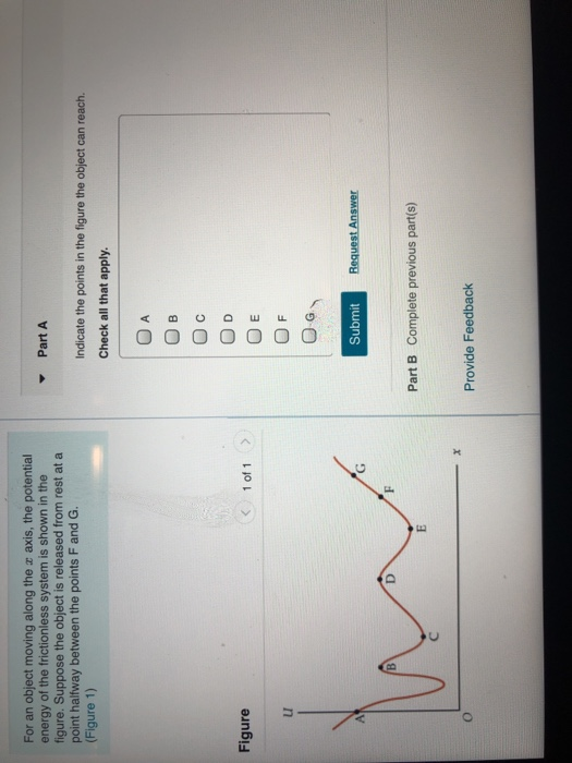 Solved Part A For an object moving along the x axis, the | Chegg.com
