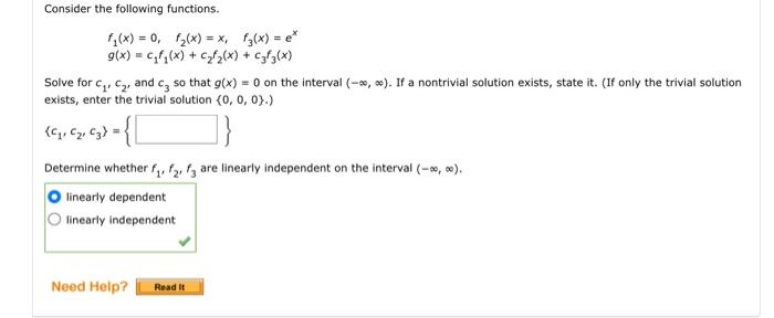 Solved Consider the following functions. | Chegg.com