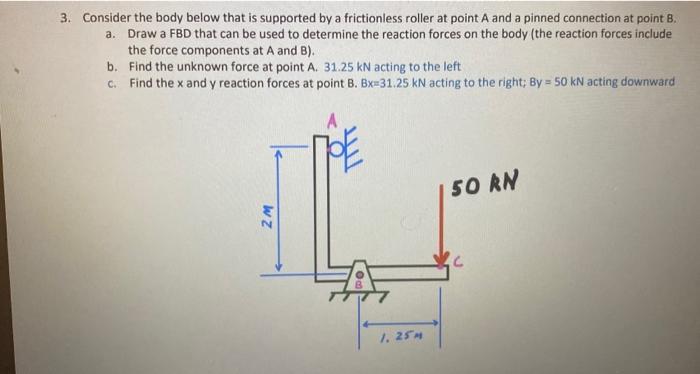 Solved 3. Consider the body below that is supported by a | Chegg.com