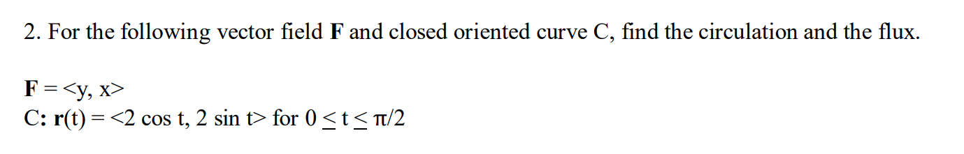 Solved For the following vector field F ﻿and closed oriented | Chegg.com