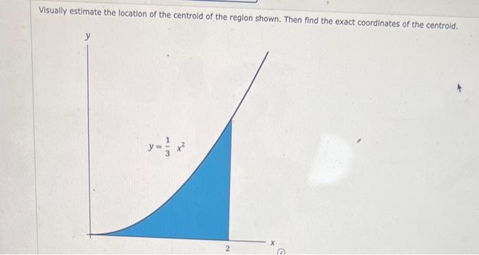 Solved Visually estimate the location of the centroid of the | Chegg.com
