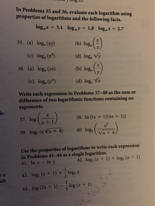 Solved (105 ). In Problems 35 and 36, evaluate each | Chegg.com