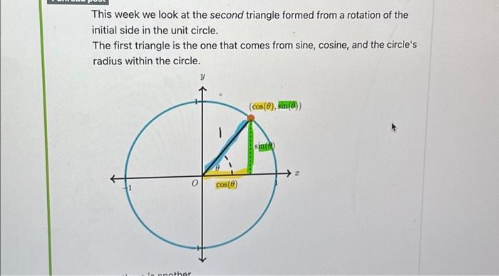 Solved This week we look at the second triangle formed from | Chegg.com